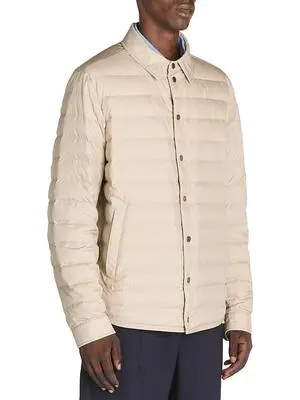 Moncler Bourdon Quilted Shirt Jacket - Medium Beige