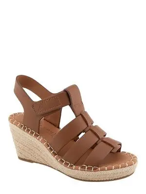 KENNETH COLE Capelin Woven Sandals - Luggage Leather