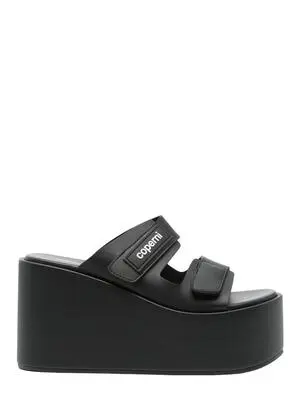 Coperni Wedge Double-strap Sandals - Black