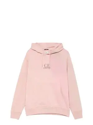 C.P. COMPANY Logo-embroidered Hoodie - Pink