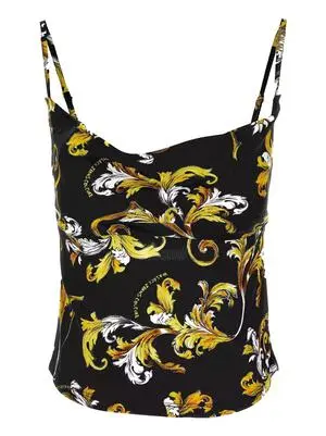Versace Barocco-print Vest - Black