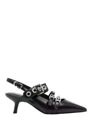 Ash 50mm Babel Pumps - Black
