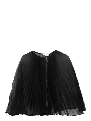 NENSI DOJAKA Georgette Pleated Cape - Black