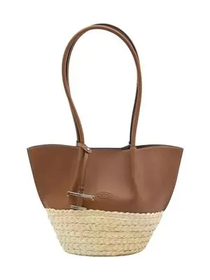 TOD'S T Timeless Tote Bag - Brown