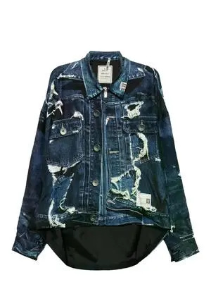 Mihara Yasuhiro Graphic-print Shirt Jacket - Blue