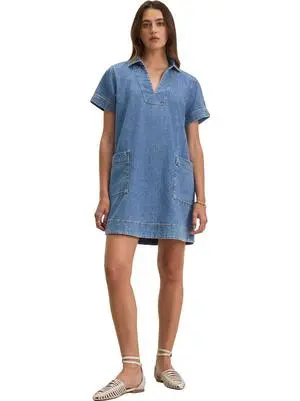 Velvet By Graham & Spencer Delana Denim Mini Dress - Navy