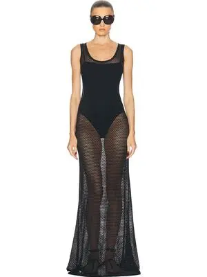 TOM FORD Vest Long Dress - Black