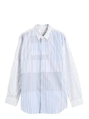 Comme Des Garçons Multi Check Mix Button Down Shirt - Blue
