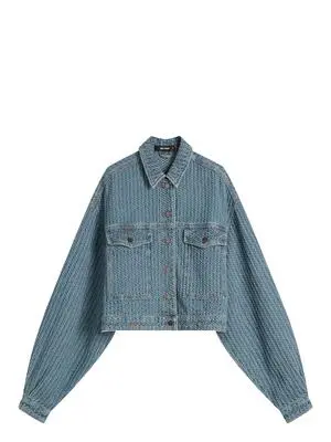 DAILY PAPER Relaxed Denim Trucker Jacket - Light Blue