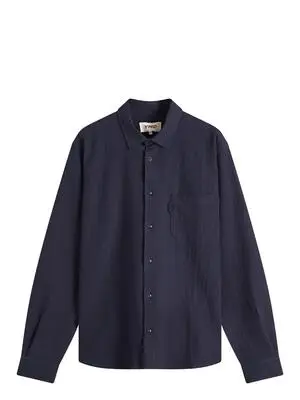 You Must Create Curtis Seersucker Shirt - Navy