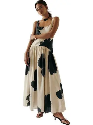 HUTCH The Ridge Printed Maxi Dress Ivory Combo