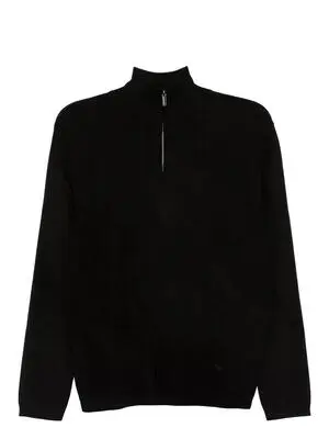 Emporio Armani Half-zip Jumper - Black