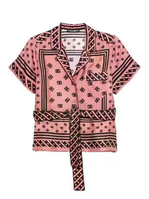 Dolce & Gabbana Dna Logo-print Shirt - Pink