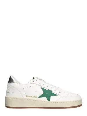 GOLDEN GOOSE Ballstar 2 Logo-Print Leather Low-Top Trainers White/oth