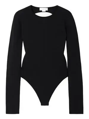 Stella McCartney Open-back Knitted Bodysuit - Black