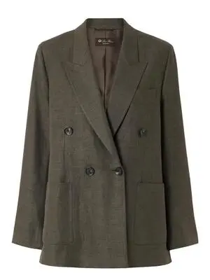 Loro Piana Genny Double-breasted Blazer - Green
