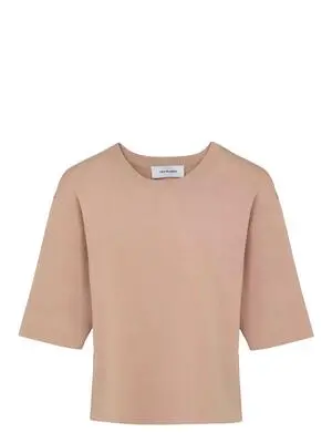 YVES SALOMON Yves Salomon Knitted Cropped T-Shirt