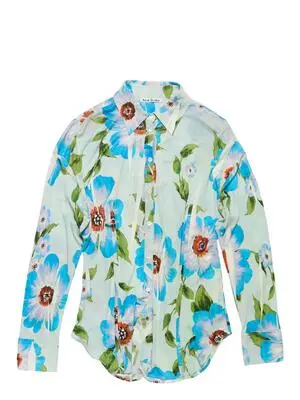 Acne Studios Floral-print Shirt - Blue