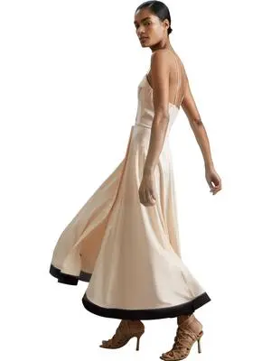 REISS Virginia Atelier Corset Midi Dress - Neutral