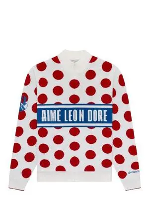 Aimé Leon Dore Windstopper Cycling Jersey - Cream/blue