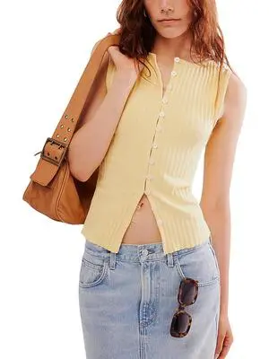 Free People Tilly Vest - Mellow Yellow