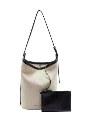 Proenza Schouler Brant Linen Bucket Bag - Neutrals