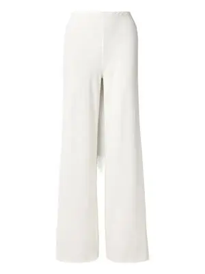 Staud STAUD Stroll Wide-Leg Crepe Pants Neutrals