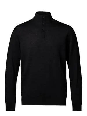 CHARLES TYRWHITT Pure Merino Button Neck Sweater