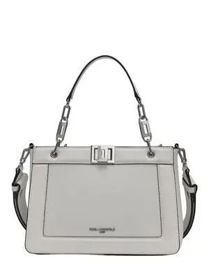 Karl Lagerfeld Paris KARL LAGERFELD PARIS Ivette Satchel Winter White/silver