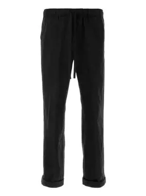 Dolce & Gabbana Linen Pajamas Trousers - Black