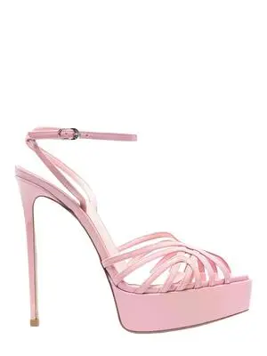 LE SILLA Embrace 145mm Leather Sandals - Pink