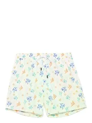 BARBA NAPOLI Printed Swim Shorts - Neutrals
