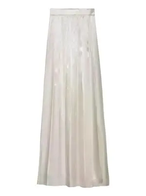 Prada Pleated Maxi Skirt - White