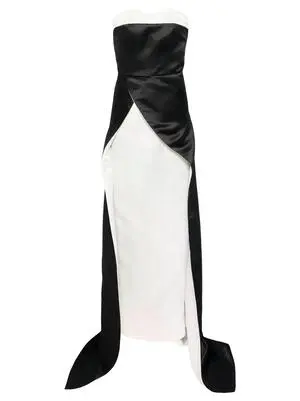 AAVVA Two-tone Strapless Gown - Black