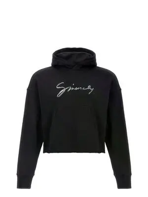 Givenchy Cropped Hoodie - Black
