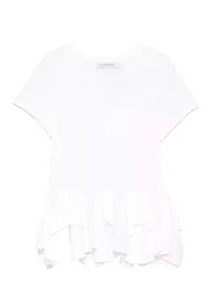 Viktor & Rolf Peplum-hem T-shirt - White