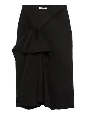 Viktor & Rolf Ruffle-detail Midi Skirt - Black