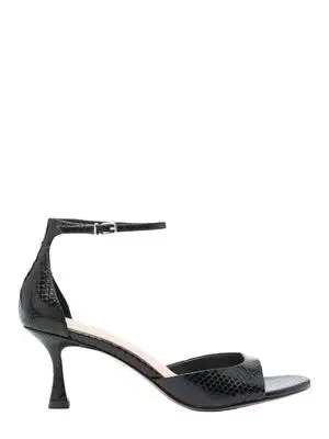 Lola Cruz 70mm Petrina Sandals - Black