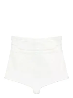 Viktor & Rolf Viktor & Rolf Layered-Effect Mini Shorts White
