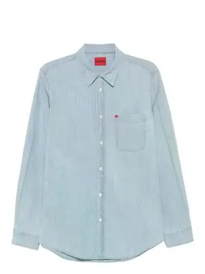 Hugo Chambray Cotton Shirt - Blue
