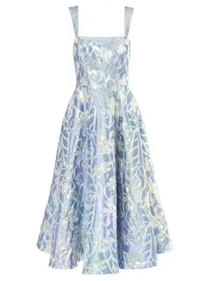 TEMPERLEY LONDON Frankel Midi Dress - Blue