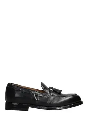 GREEN GEORGE Tassel Leather Loafers - Black