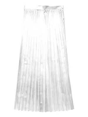 Junya Watanabe Pleated A-line Skirt - Silver