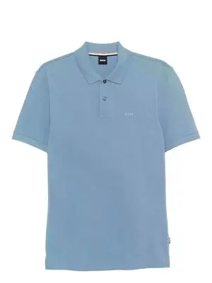 BOSS Logo-embroidered Polo Shirt Blue