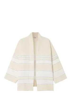 LEMLEM Terara Striped Cotton-blend Jacket - Cream