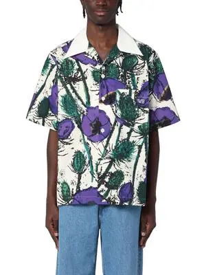 WALES BONNER Highlife Bowling Shirt With Print - Purple
