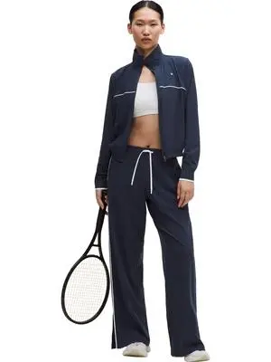 Lululemon Court Rival Wide-leg Track Pant - Club Blue/white