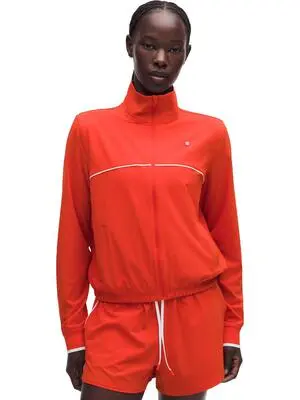Lululemon Court Rival Tennis Track Jacket - Cherry Ember/white