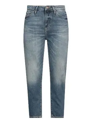 Armani Exchange Cotton Denim Mom Jeans - Blue