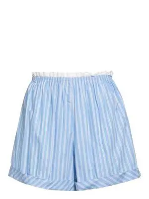Sandro Striped Cotton Blend Bermuda Shorts - Blue